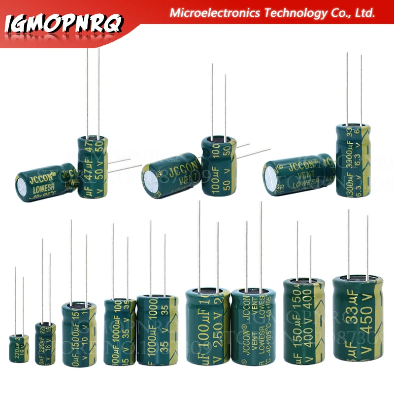 Capacitor-6-3V-10V-16V-25V-35V-63V-100V-250v-400V-100UF-220UF-330UF ...