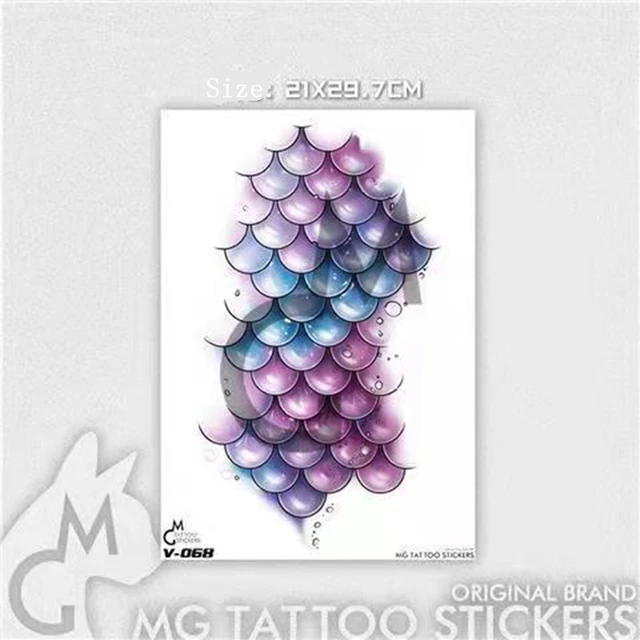 Rainbow Fish Scale Tattoo