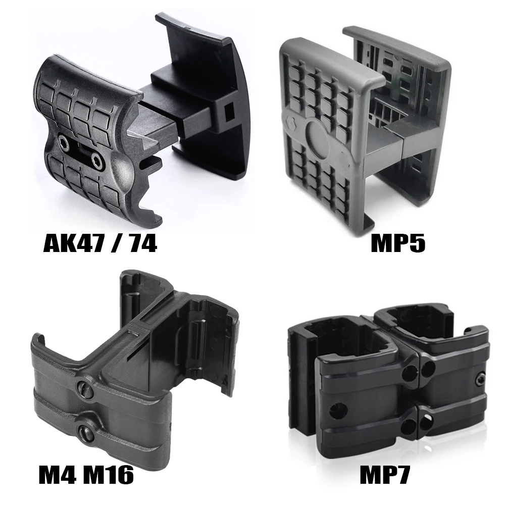 Gun-Rifle-Dual-Magazine-Coupler-Link-Clip-for-AR15-M4-AK-MP5-MP7 ...