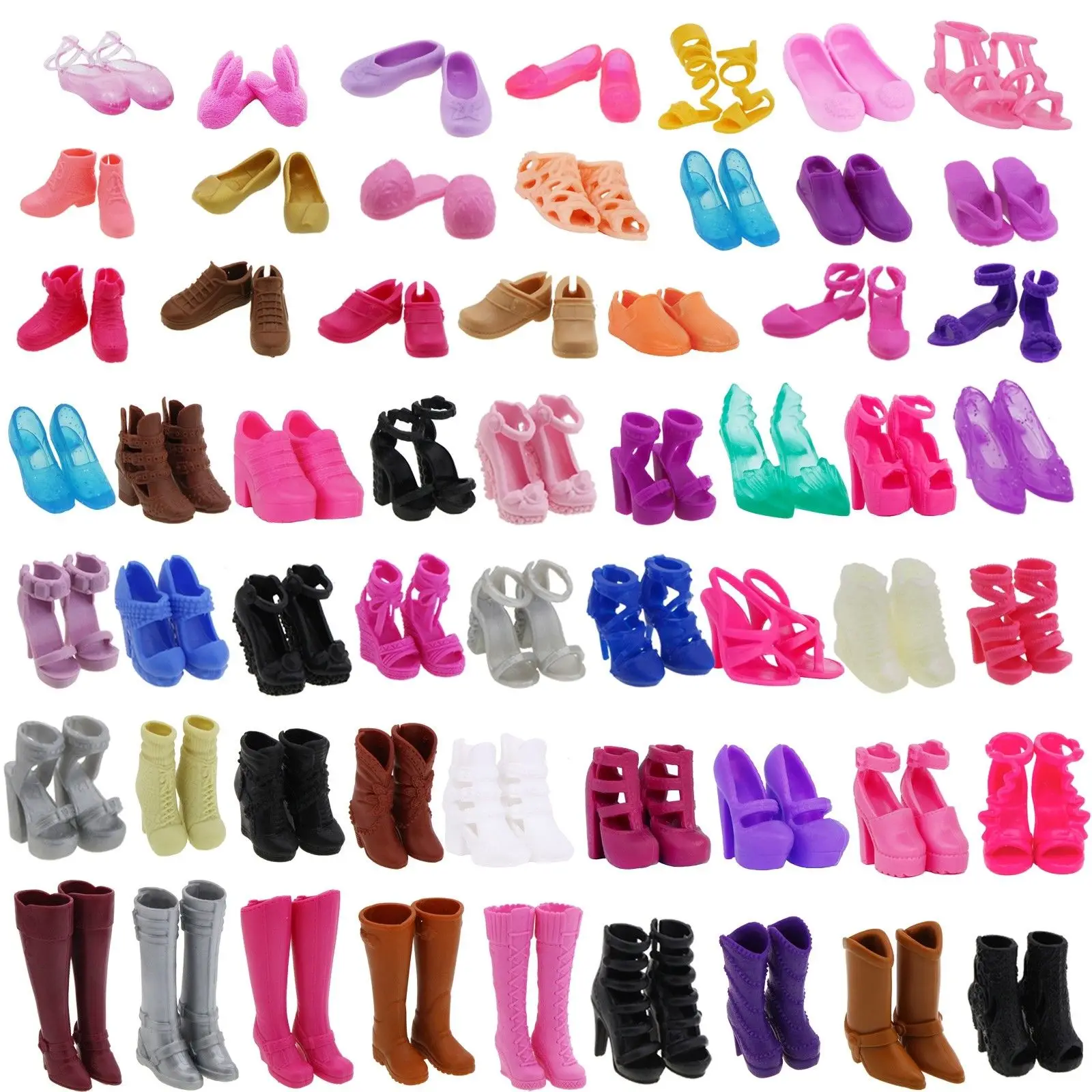 Toys & Games Mixed Selection 10x Dolls Shoes Heels Made for Standard ...