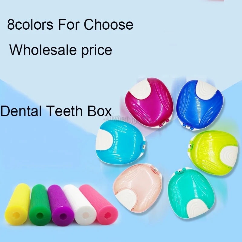 1pc Denture Case Dental Denture Bath Box Container Dental False Teeth ...