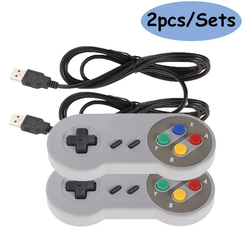 2Pcs USB Controller Gamepad Super Game Controller SNES USB Klasik ...