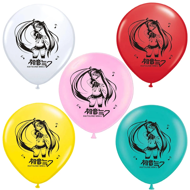 Anime Mikuing Latex Balloons Hatsuneing Quadratic Element Music Singer ...
