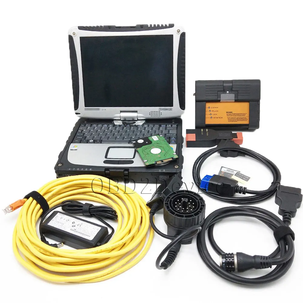 FOR BMW ICOM A2 B C ToughBook CF19 Laptop TOUCH SCREEN PC Software ...