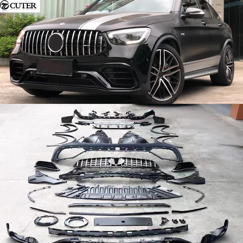 X253-C253-GLC300-GLC43-To-GLC63S-AMG-Coupe-PP-Front-Bumper-Rear-Bumper ...