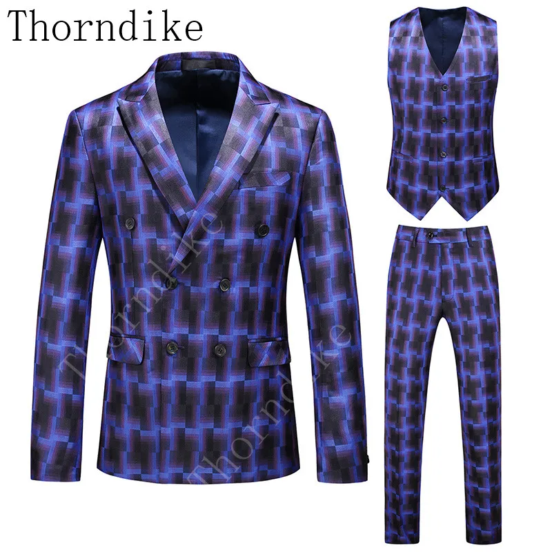 Cindy Dike traje de boda ajustado para hombre, Traje a cuadros para ...