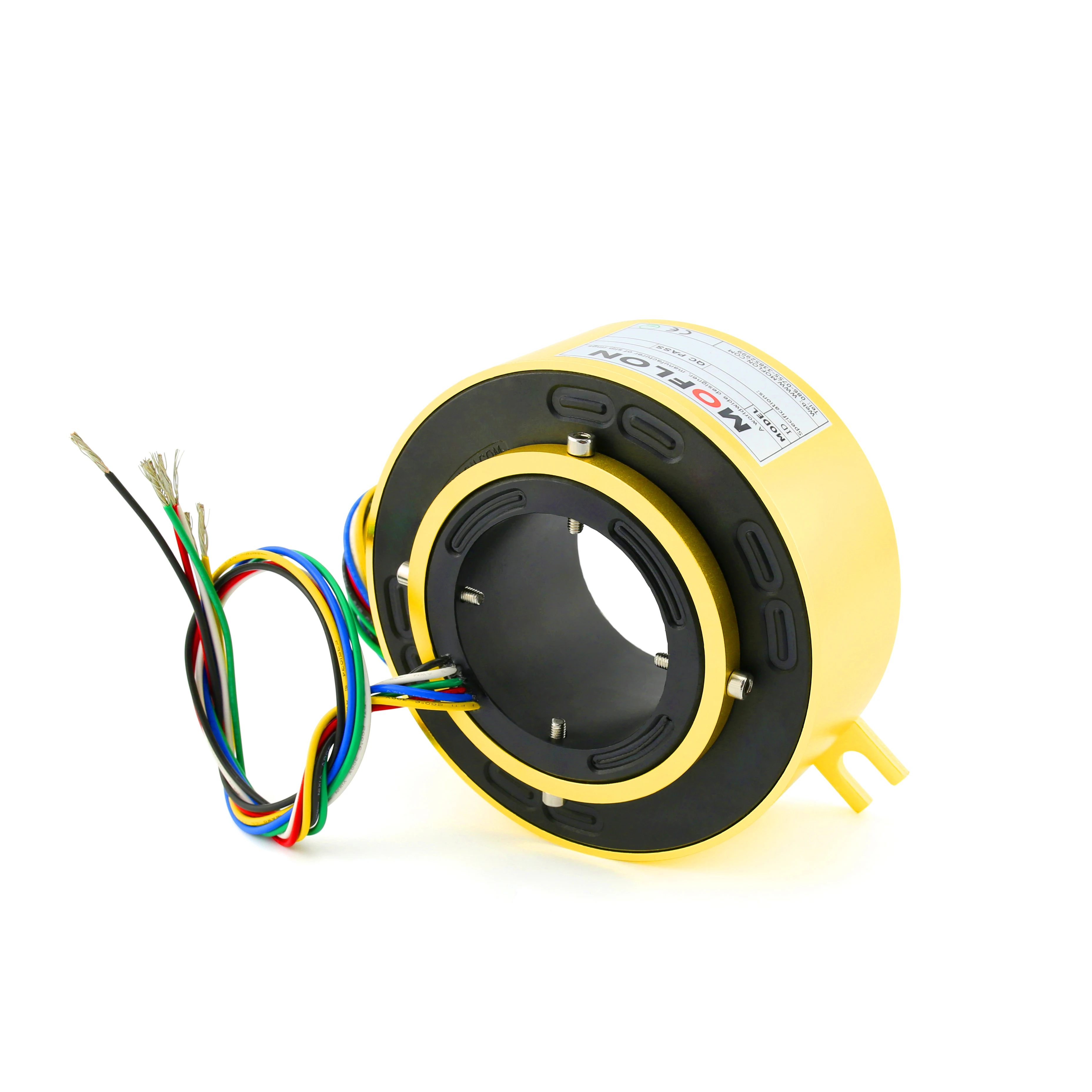 Slipring electric slip ring hole diameter80mmXOD158mm 2 wires through ...
