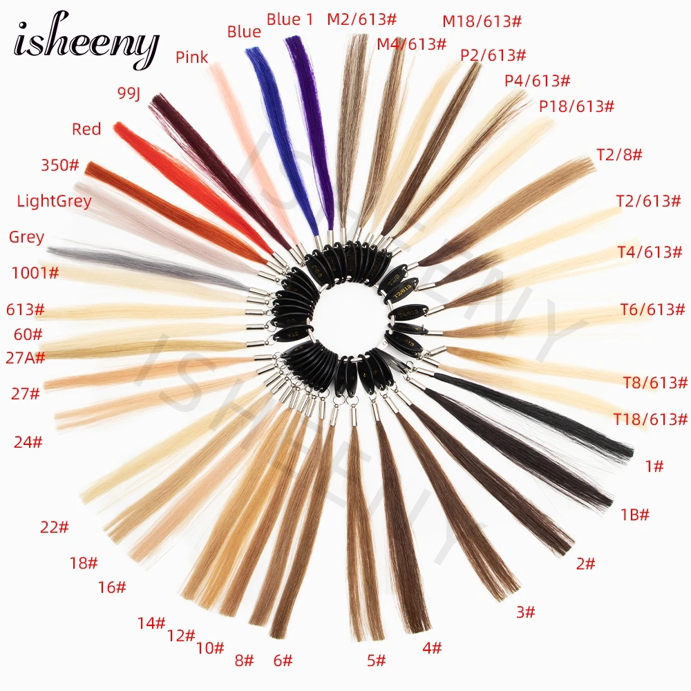 Isheeny Remy Hair Color Rings 40 Colors Available 100% Real Human Hair ...