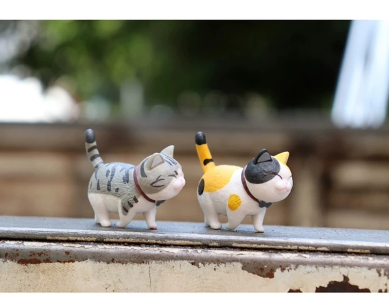 Mini Kawaii Bell Cat Japan Anime Lovely Simulation Animal Cat Pvc ...