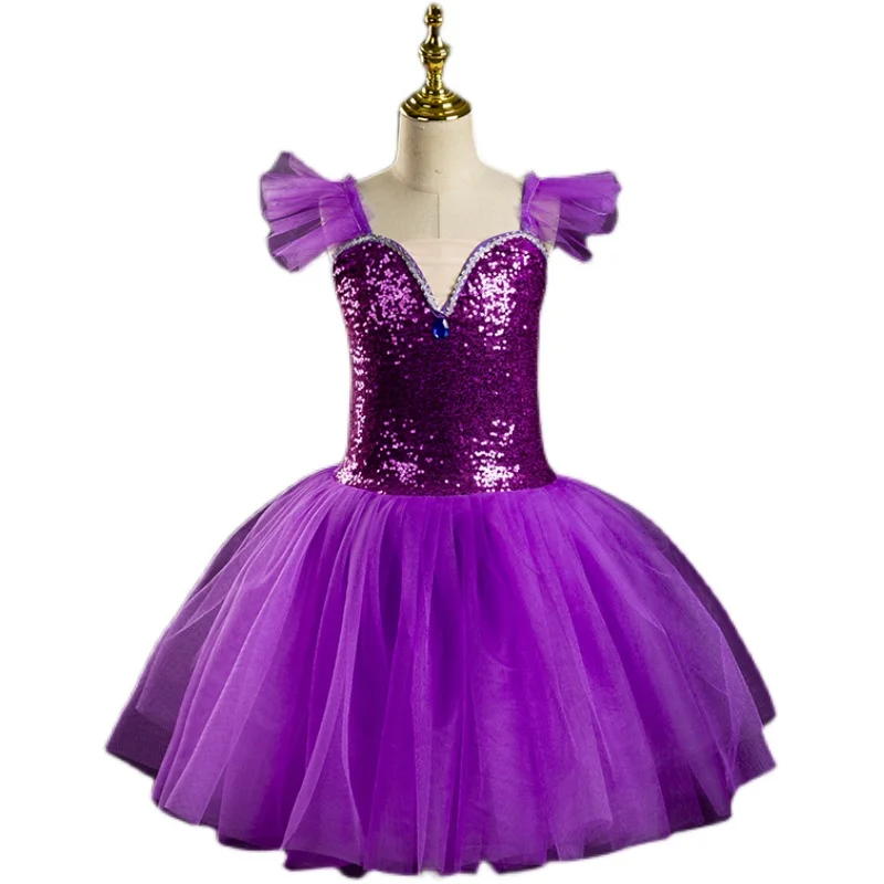 Ballet Tutu Skirt Costumes Straps Girls Practicing Princess Dress ...