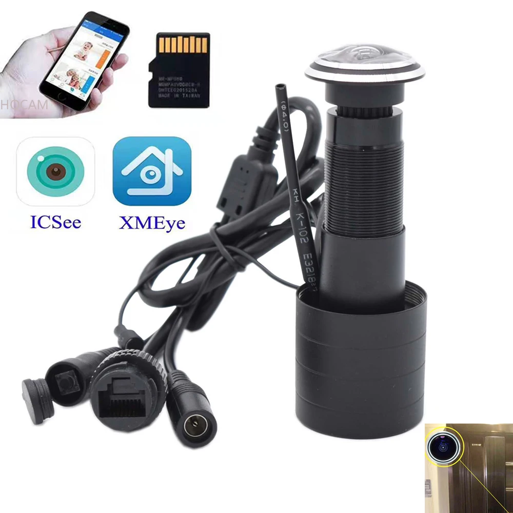 1080P Security Wireless Hole Eye Door IP Camera Gate Yard Smart Cabinet ...