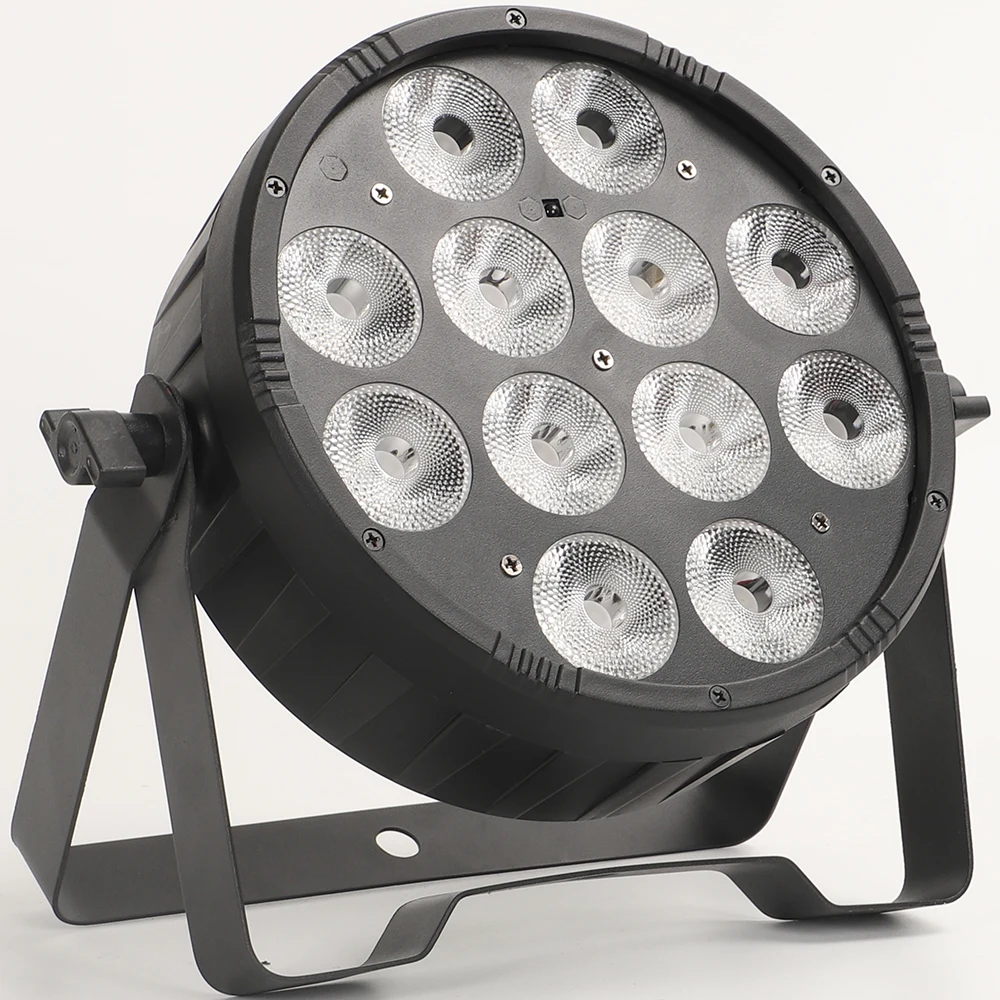 Luz LED plana RGBWA UV 6 en 1, 12x18W, 4 en 1, para DJ, Club, fiesta ...
