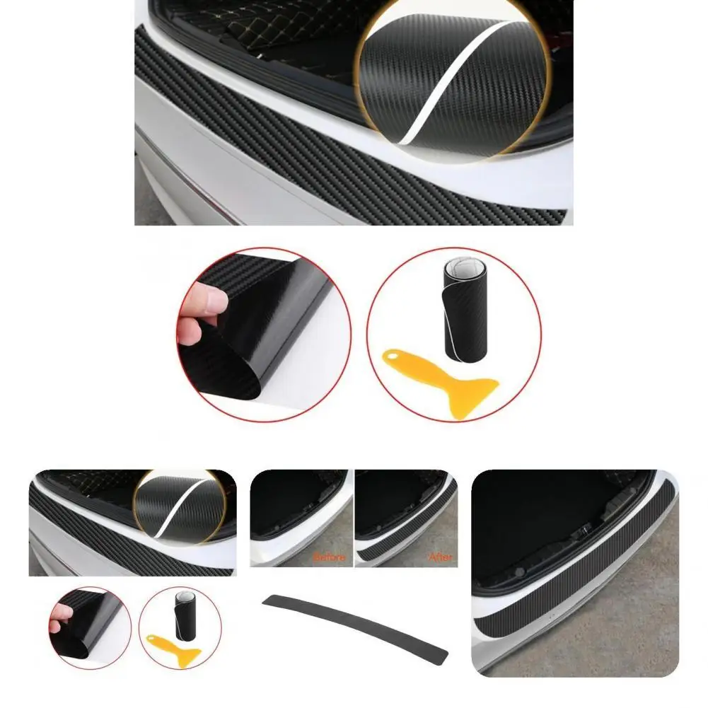 Strip Sticker Simple Universal Black Rear Bumper Trim Cover Decorative ...