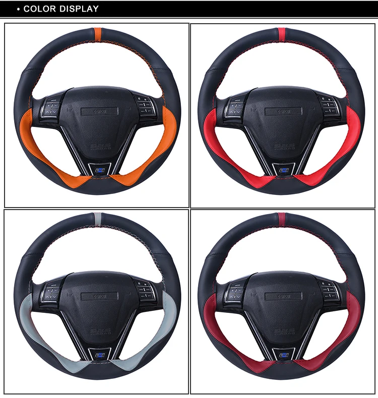 COUVRE-VOLANT,Red--Housse De Volant De Voiture Universelle, Style Sport ...