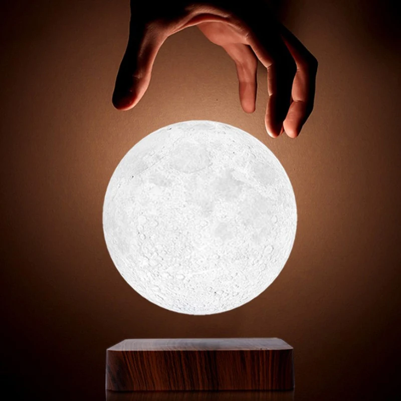 AC110V 220V Led 3D Moon Night Light Levitating Creative Touch Magnetic ...