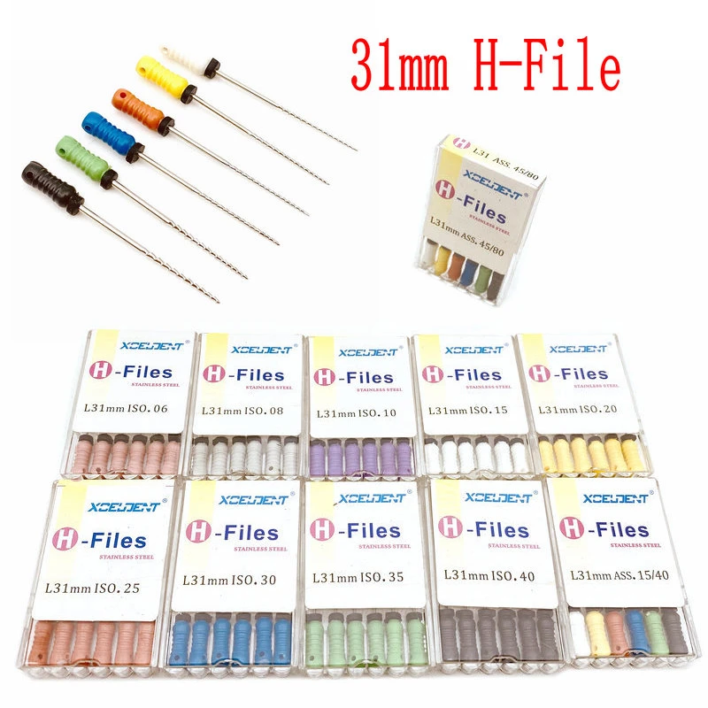 31mm Dental H Files Root Canal Endo Files Dental Hand Files Stainless ...