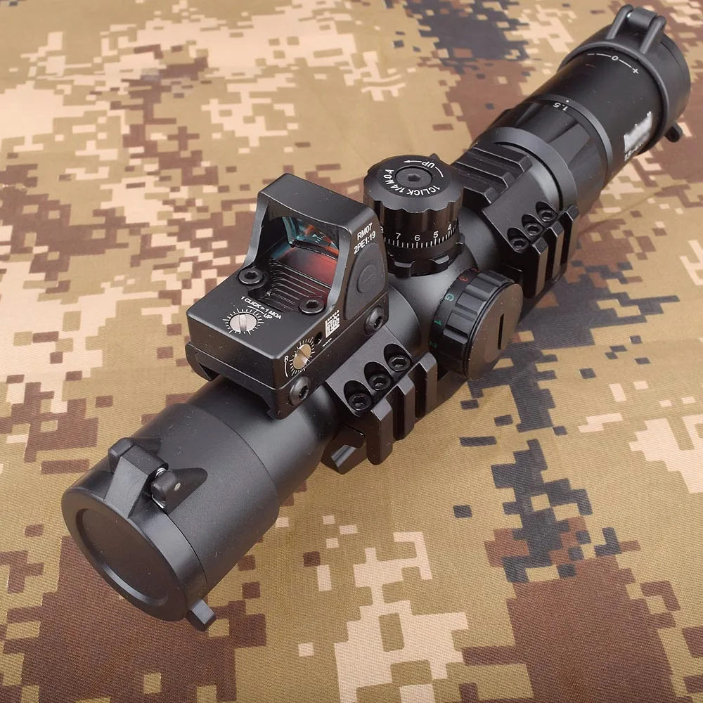 Tactical RMR RED DOT 1.5 4x30 Tri illuminated Red Green Blue Mil dot ...