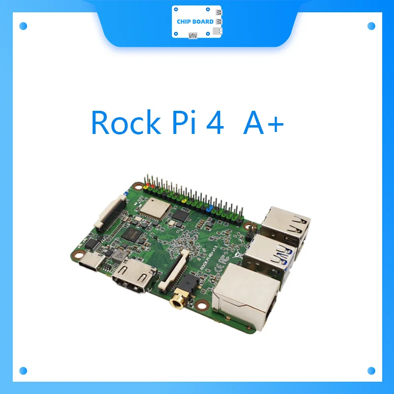 ROCK Pi 4A + versión de alta velocidad OP1, placa de desarrollo eMMC RK3399 integrada, rentable ...