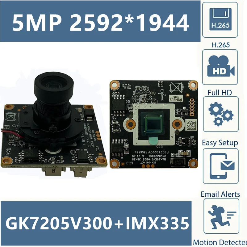 Module de caméra IP 8 mp + IMX335, 2592x1944 p, carte de détection de ...