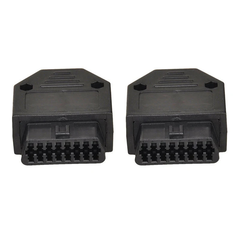 2X OBD2 OBD II 16 Pin Connector Socket Diagnostic Tool Adapter OBD ...