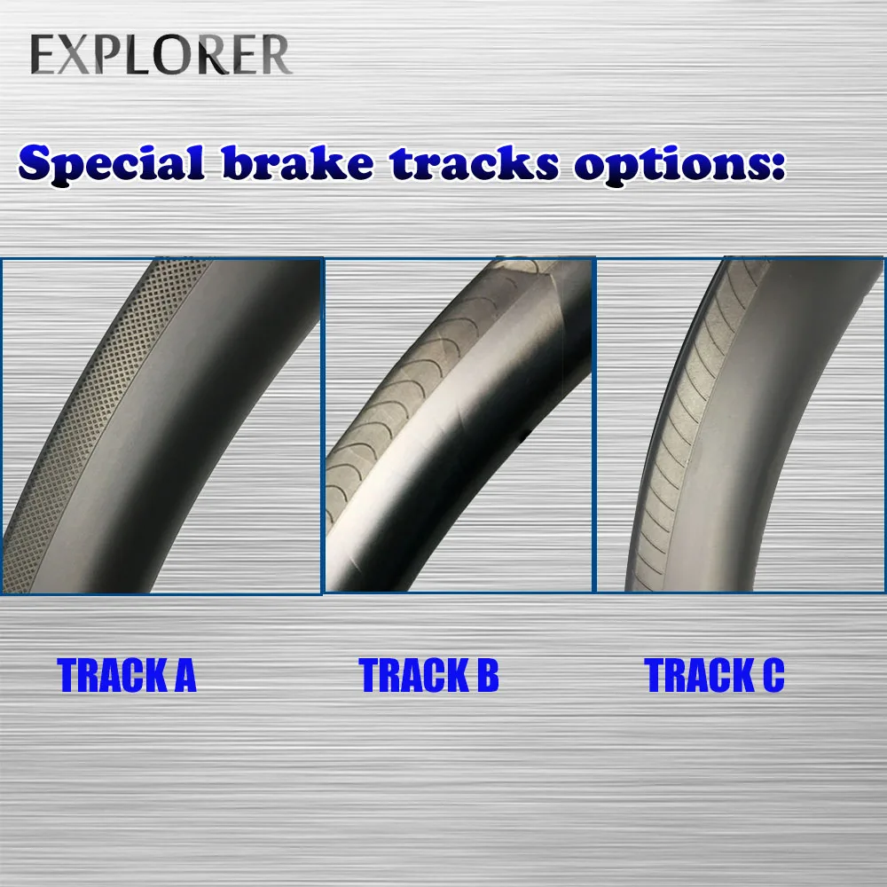 EXPLORER V brake carbon bike wheel special brake track upgraded Rim ...