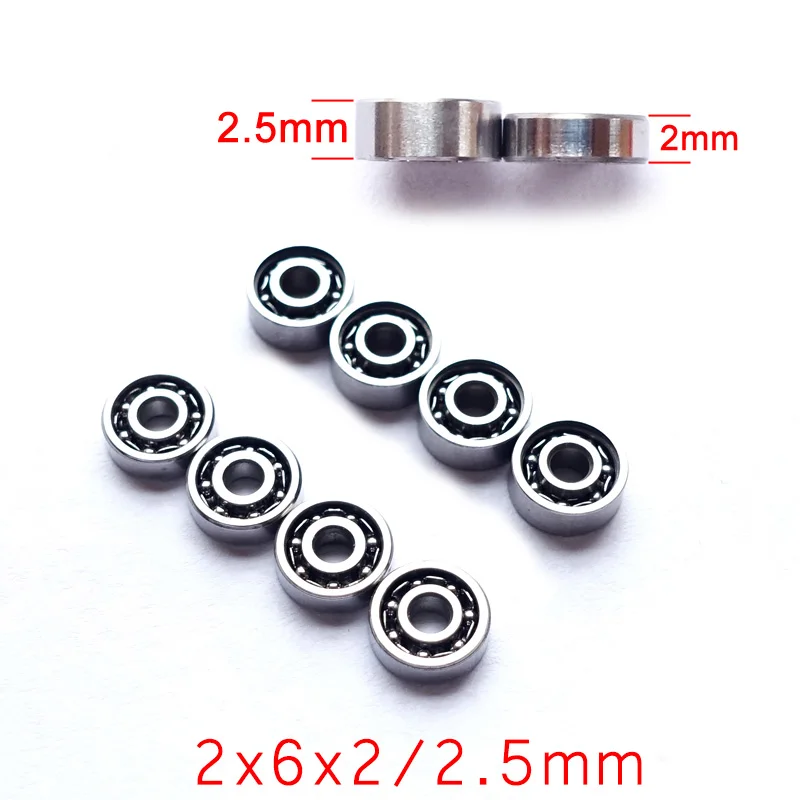 4Pcs-2x6x2-2-5mm-Chassis-Bearings-15519-620-Open-Bearing-2mm-Thin ...