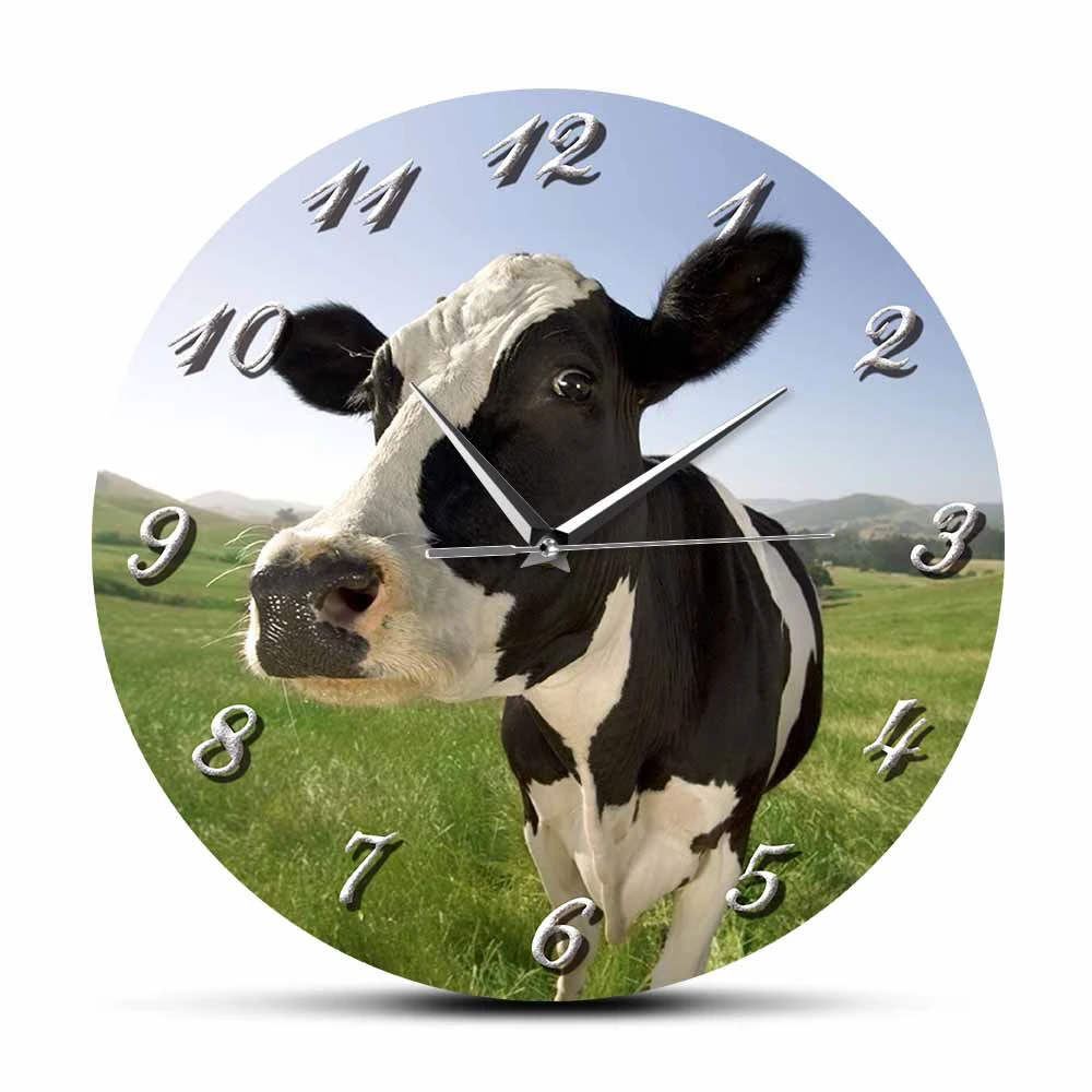 Wall Clock Kitchen Cow | Country Kitchen Wall Clocks | Farmhouse ...