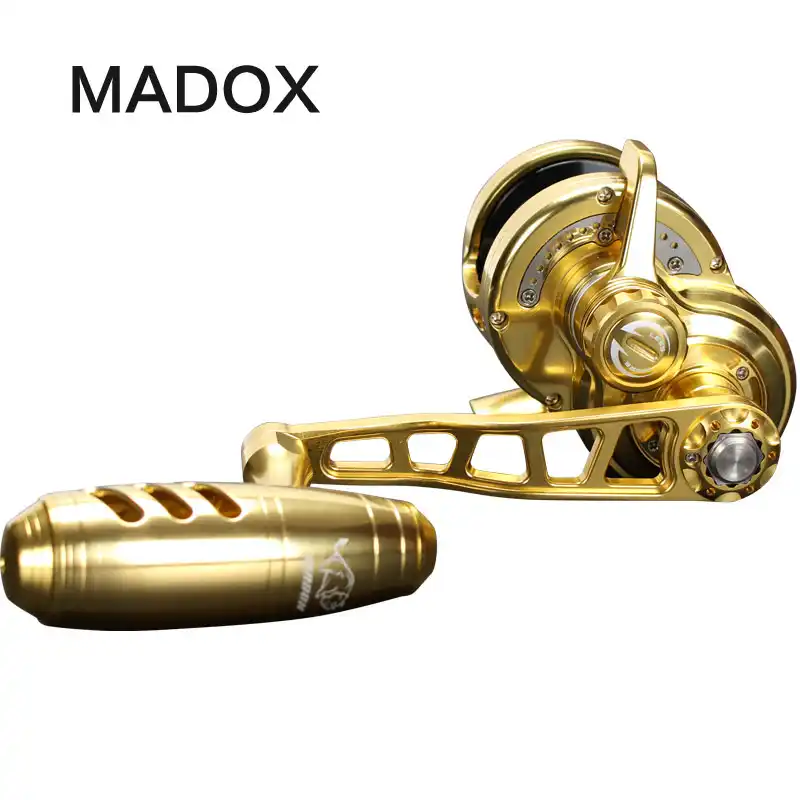 Madox Slow Jigging Reel Pe6 # 400m Max Drag 35kg 11BB Drum Reel Alarm Full Metal Alloy reel Deep ...