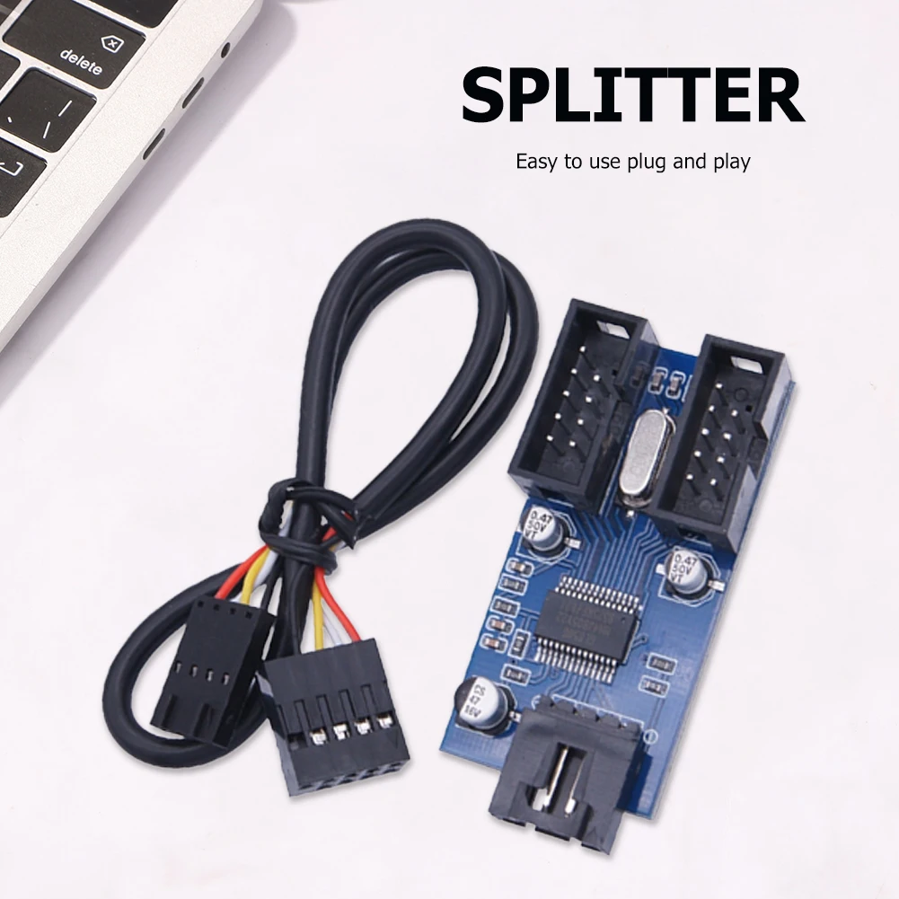 Motherboard 9Pin USB Header 9 Pin Connector Port Splitter 1 to 2/4 ...