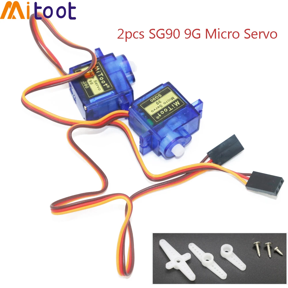 2pcs Mitoot New Sg90 9g Mini Micro Servo Motor For Rc 250 450 Helicopter Airplane Controls For ...