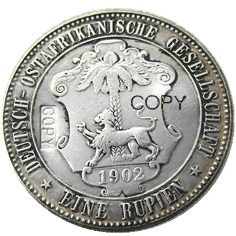 1902 German East Africa 1 Rupie Coin Guilelmus II Imperator Silver ...