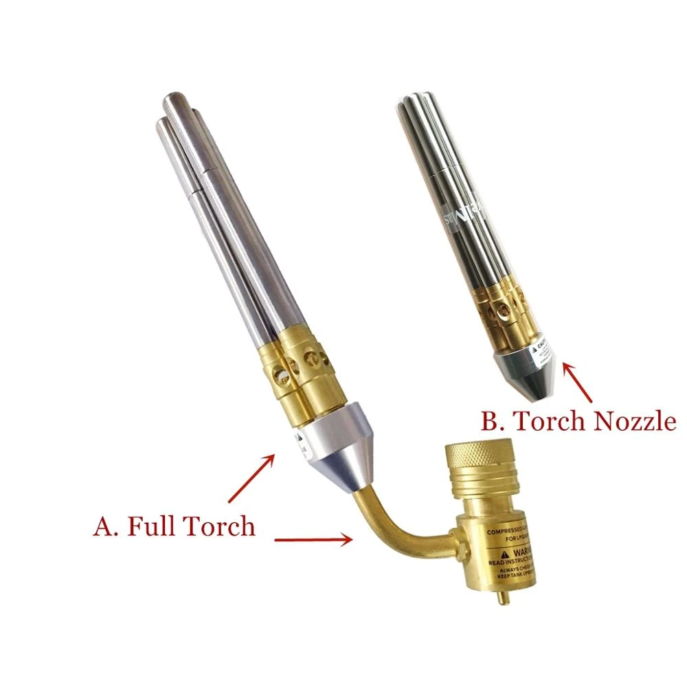 Gas Welding Torch Gas Brazing Burner 3 Pipes Soldering Quenching Bbq ...