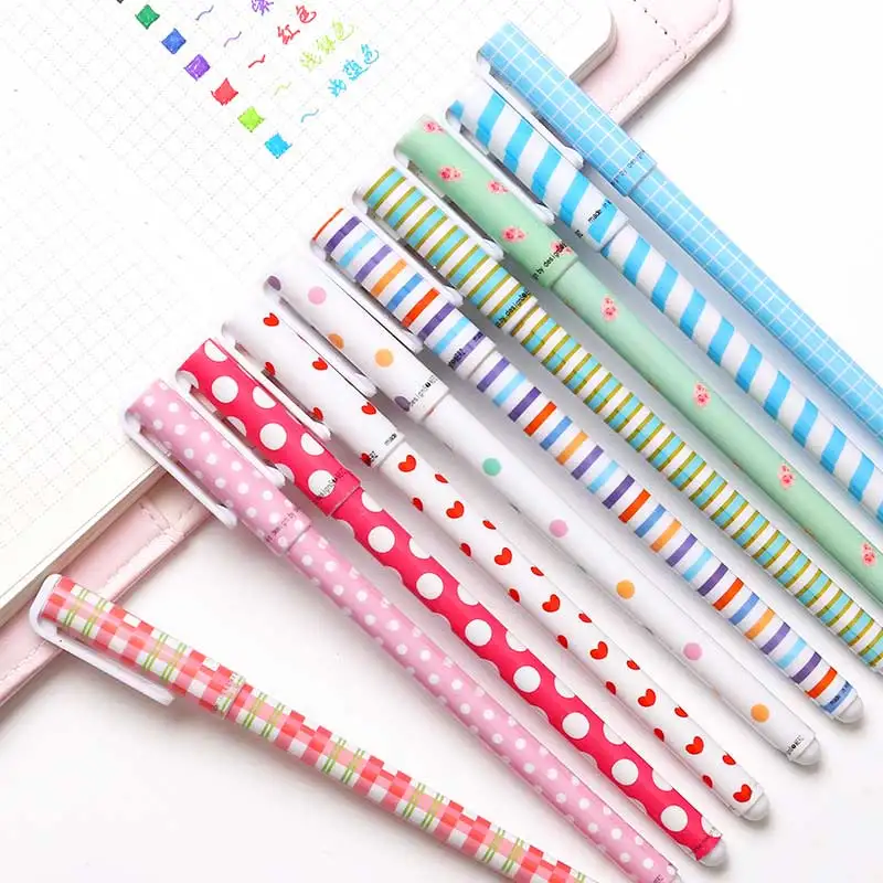 10 Color Pen Korean Creative Stationery Kawaii Pens Cute Animal Starry ...