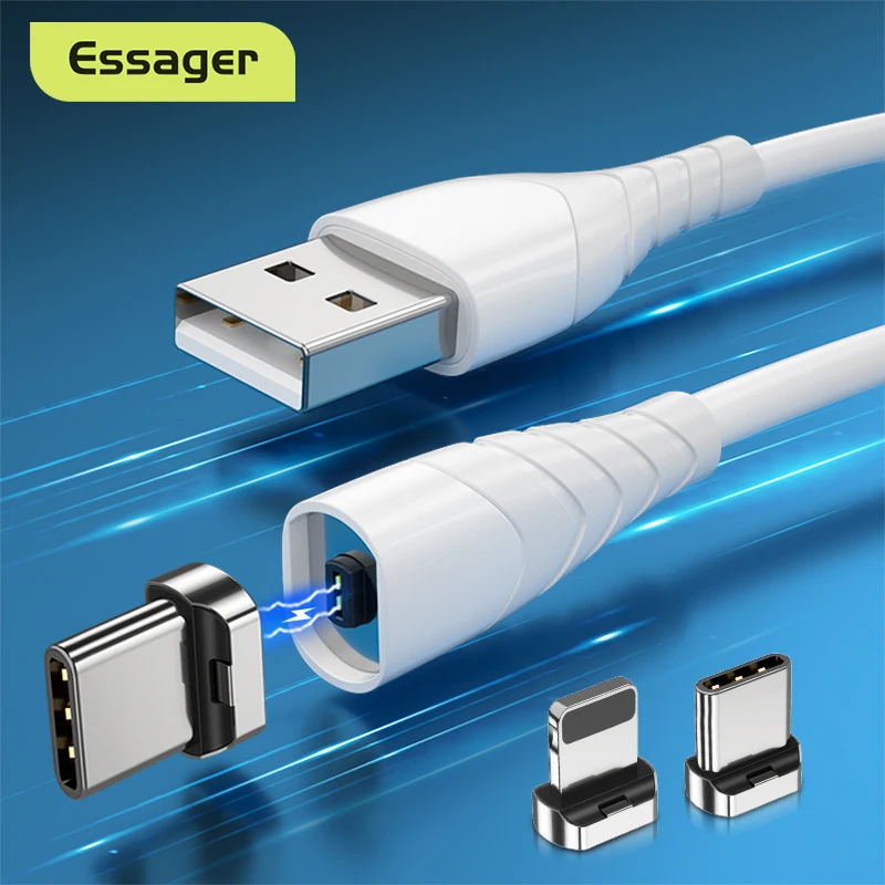 Essager Magnetic Cable Micro USB Type C Cable For iPhone 12 11 Xiaomi ...