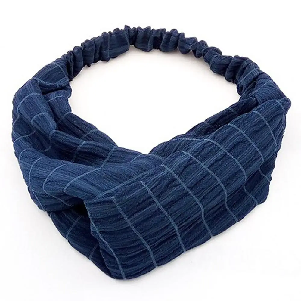 Женский головной убор, повязка в клетку с бантом, эластичная чалма ...