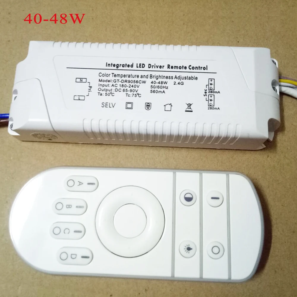 40-54W 180-265V Stepless Dimming Power Supply Remote