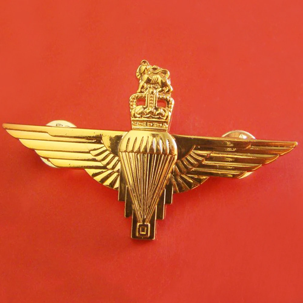 UK British ROYAL PARATROOPER METAL WINGS HAT BERET COCKADE CROWN BROOCH ...