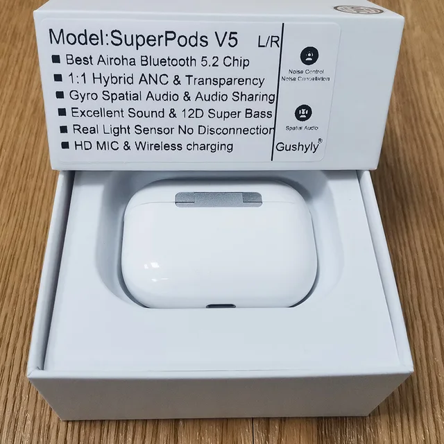 SuperPods V9 V7 V5 Hybrid ANC Wireless TWS Earphones NEW M1 Chip ...