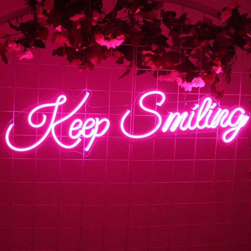 Home & Living Home Décor Smile Neon Sign Led Neon Sign Custom Neon Sign ...