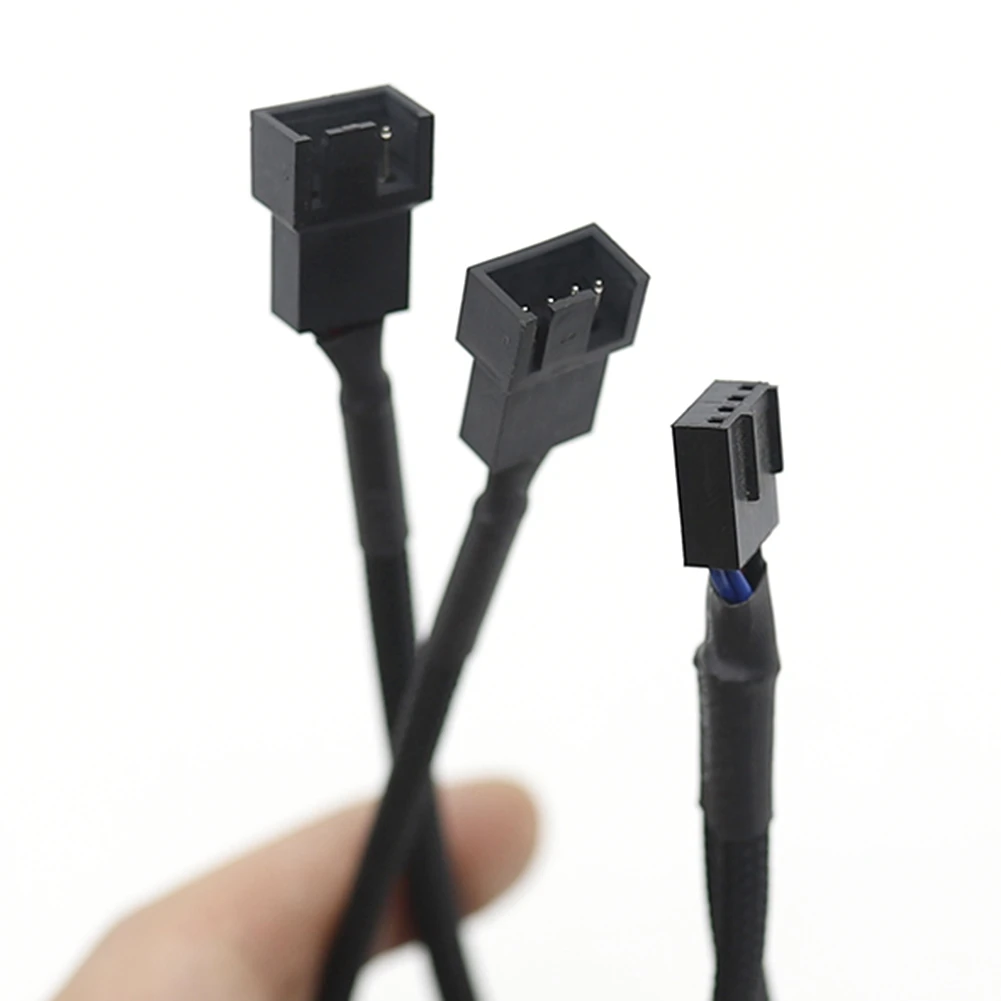 4 Pin Y Splitter Cable 4 Pin PWM Female to 3/4 Pin Motherboard CPU Fan ...