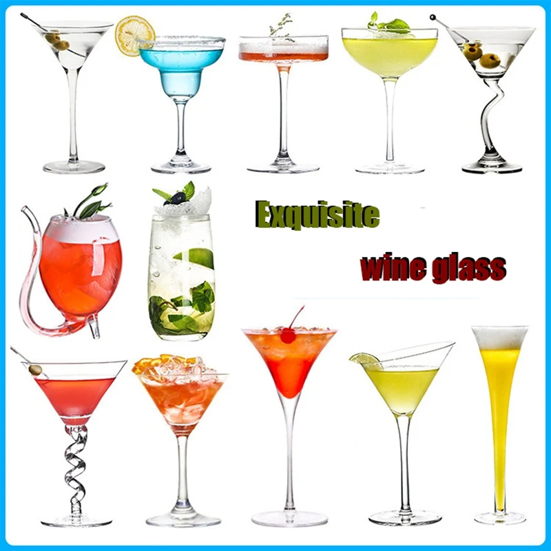 Verres à cocktails,Ensemble de verres à Champagne en cristal pour ...