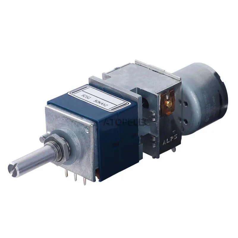 Japan-ALPS-RK27-50KAX2-Motorized-Stereo-Potentiometer-Dual-50K-2-Gang ...