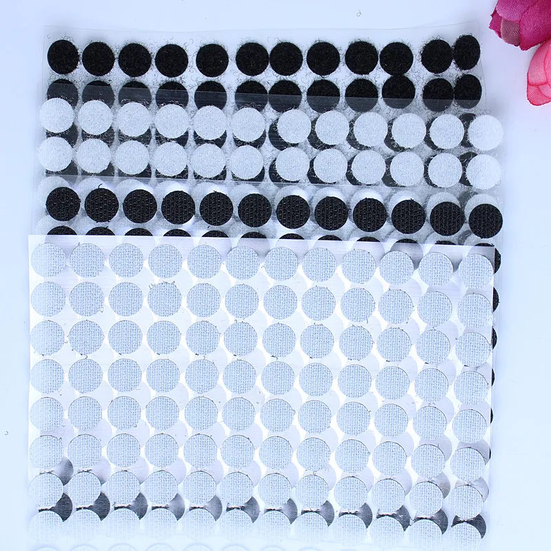 10mm 100 Pairs Black Magic Nylon Sticker Double Sided Adhesive Hooks ...
