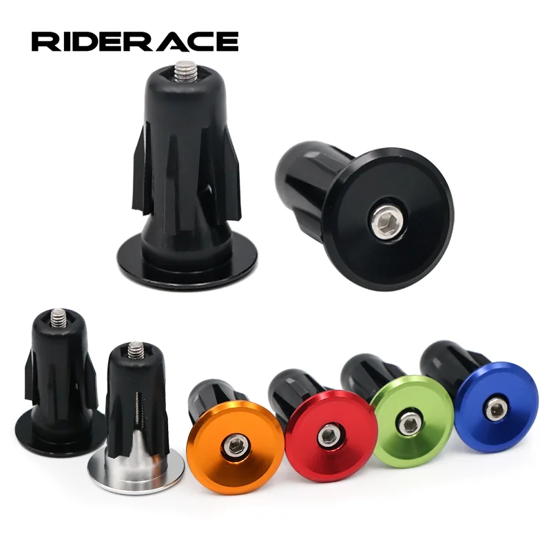 Bicycle Grip Handlebar End Cap Aluminium Alloy Lock MTB Mountain ...