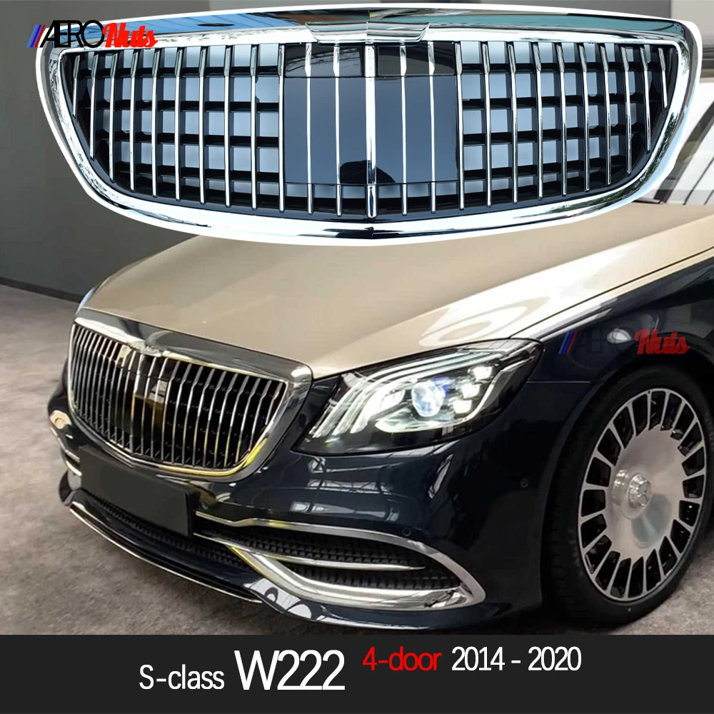 Mayb. Style Front Bumper Grille for Mercedes 2014 2020 S Class W222 ...