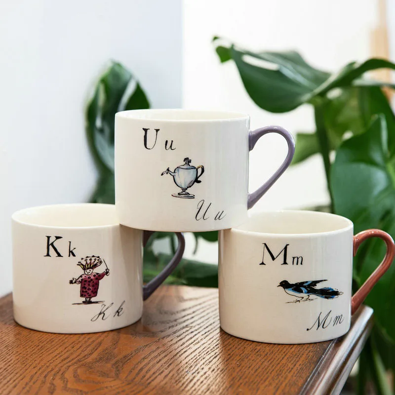 Alphabet-Mug-Coffee-Cup-Ceramic-Mugs-Afternoon-Tea-Mug-High-Capacity ...