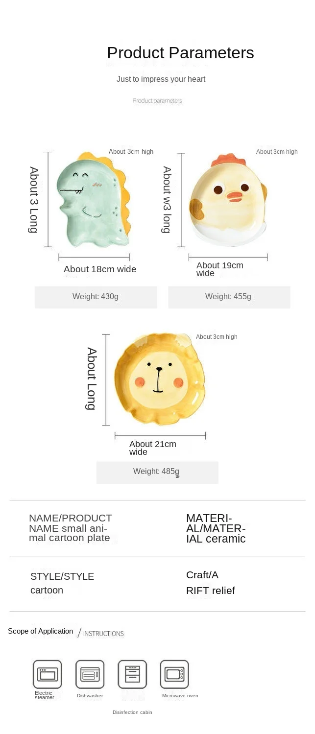 Мультяшная Красивая и интересная керамическая тарелка ручной росписи ...