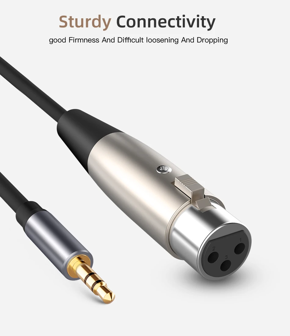 3-контактный разъем XLR с разъемом 3,5 мм для аудиокабеля XLR для ...