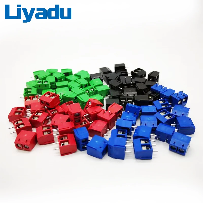 20pcs Kf301-2p Splicing, Screw Type Pcb Spacing 5.0 Connector Terminals ...