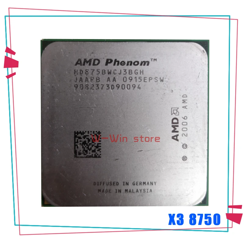 Procesador de CPU AMD Phenom X3 8750 2,4 GHz de tres núcleos, conector ...